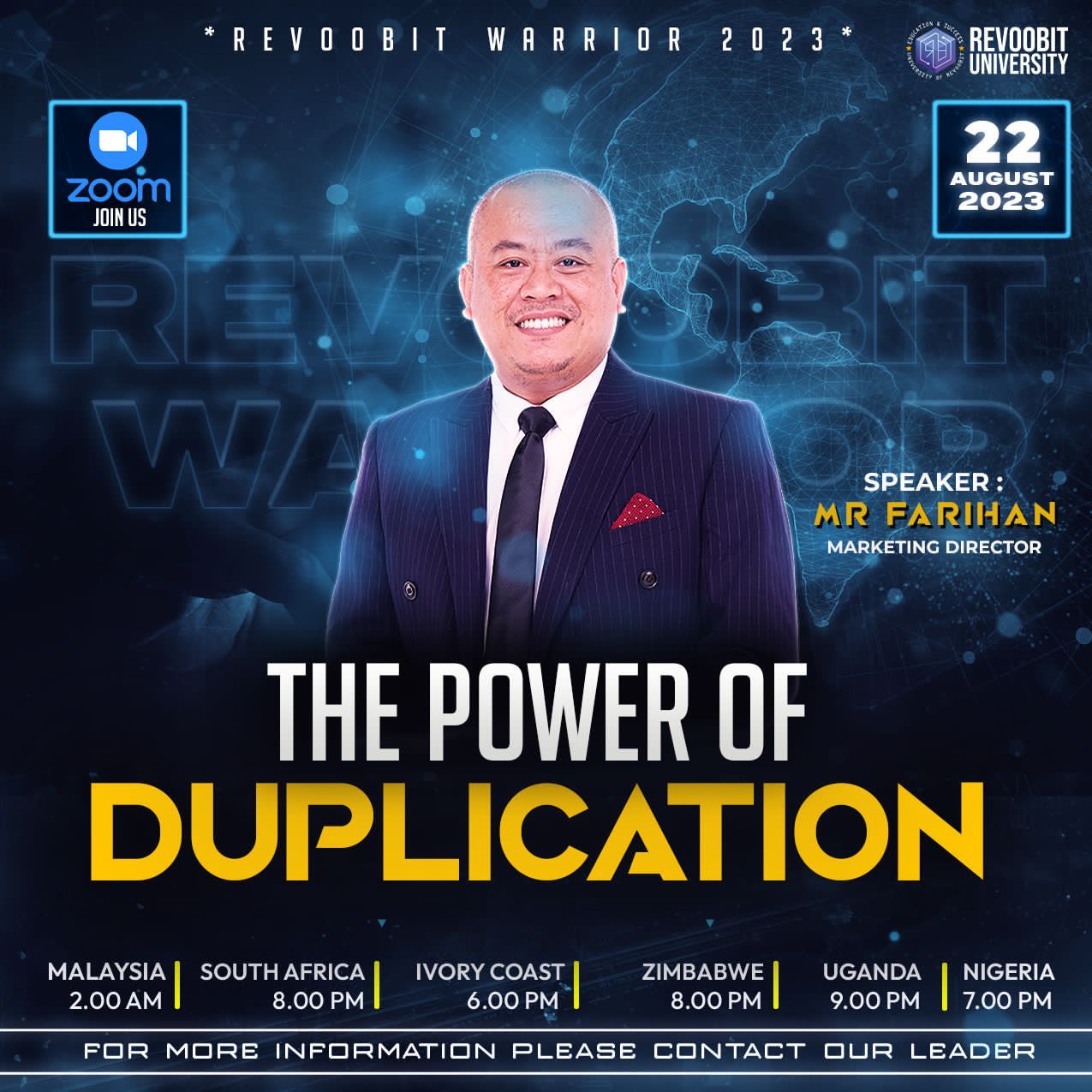 The Power of DUPLICATION - Revoobit South Africa - Tell: +27 81 427 1390